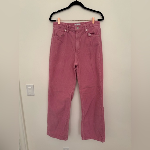 Zara | Jeans | Pink Straight Leg Chords | Poshmark